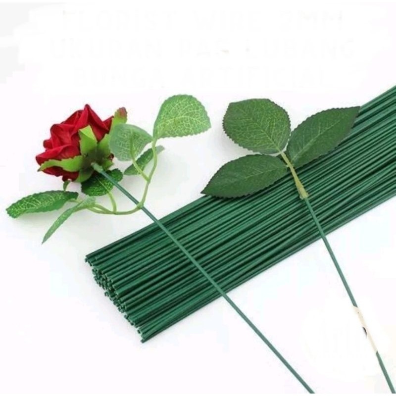 Jual ( isi 10 pcs) KAWAT BUNGA UKURAN 16 dan 22 , KAWAT TANGKAI BUNGA ...