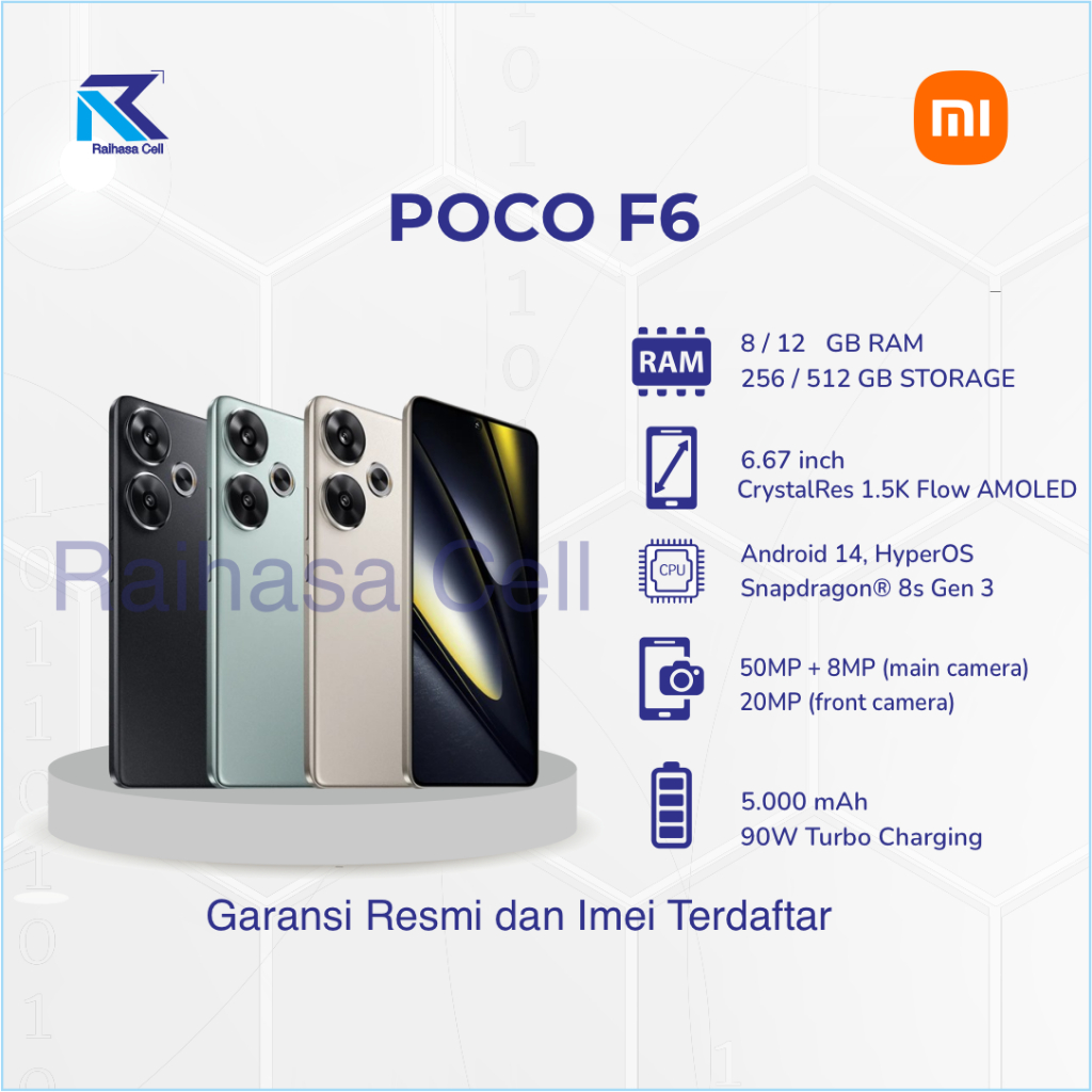 Jual Xiaomi Poco F6 8/256 Garansi Resmi | Shopee Indonesia