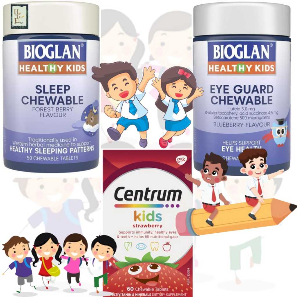 Jual Bioglan Healthy Kids Eye Guard Chewable, Bioglan Multivitamin ...