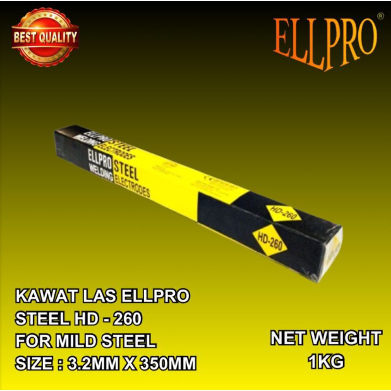Jual Kawat Las Listrik Elektroda ELLPRO STEEL HD 260 size 3.2mm x 350mm ...