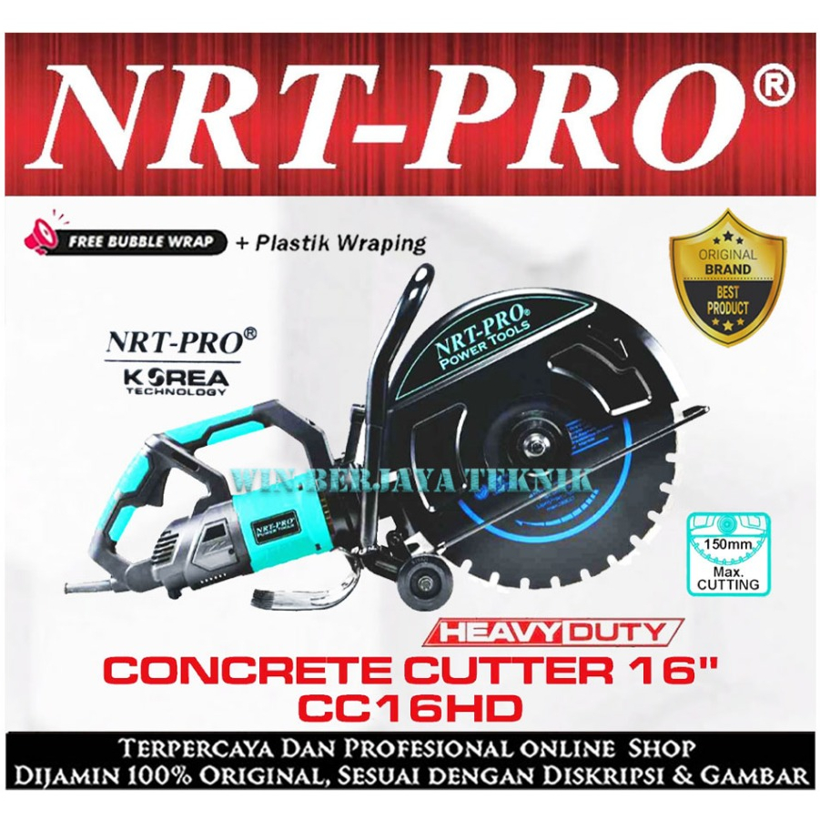 Jual NRT PRO CC16HD Concrete Cutter 16 Inch Mesin Potong Aspal Jalan Beton Tembok 16Inch CC16 CC ...