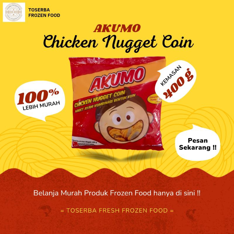 Jual AKUMO Chicken Nugget Coin 400g | Shopee Indonesia