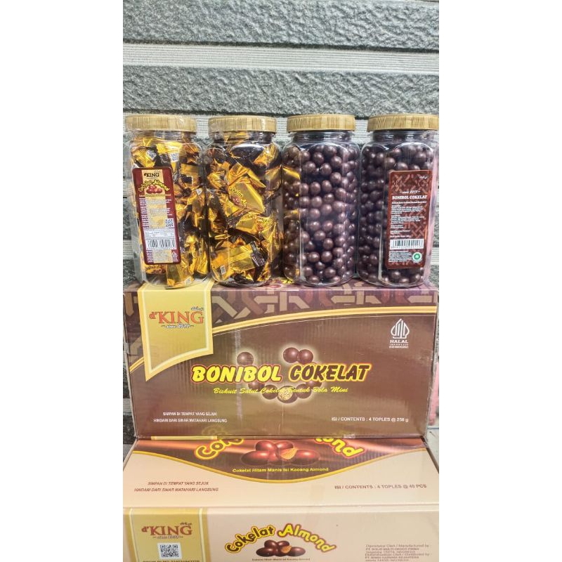 Jual Coklat Almond d'King Mix Bonibol Coklat ( 1 dus isi 4 toples ...