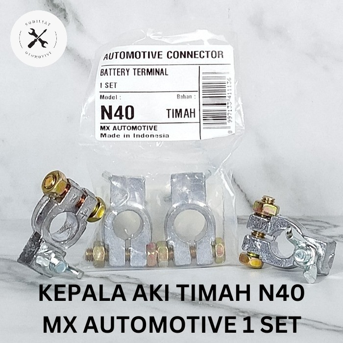 Jual KEPALA AKI MOBIL TIMAH UKURAN KECIL / KLEM TERMINAL AKI - N40 ...