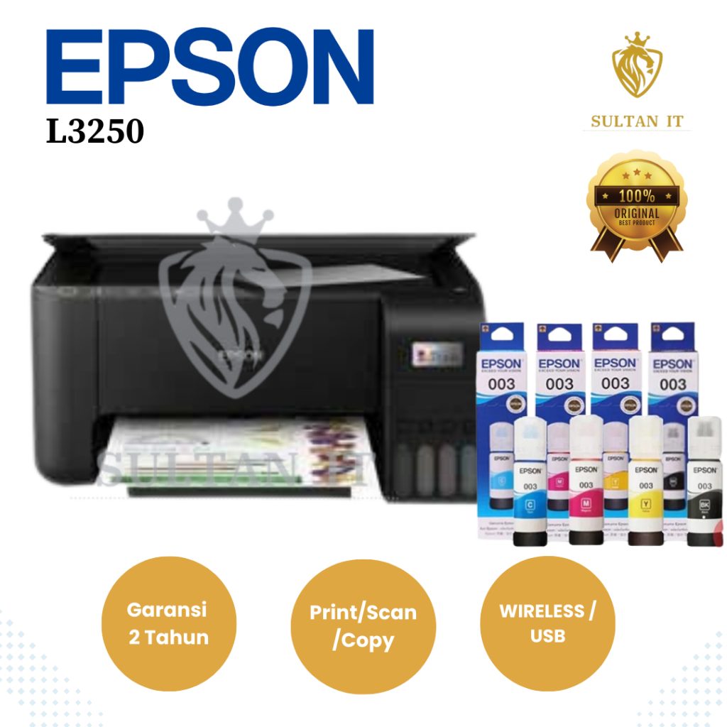 Jual BEST SELLER Printer Epson L3250 (Warna Hitam) / L3256 (Warna Putih) Wifi All in One Printer ...