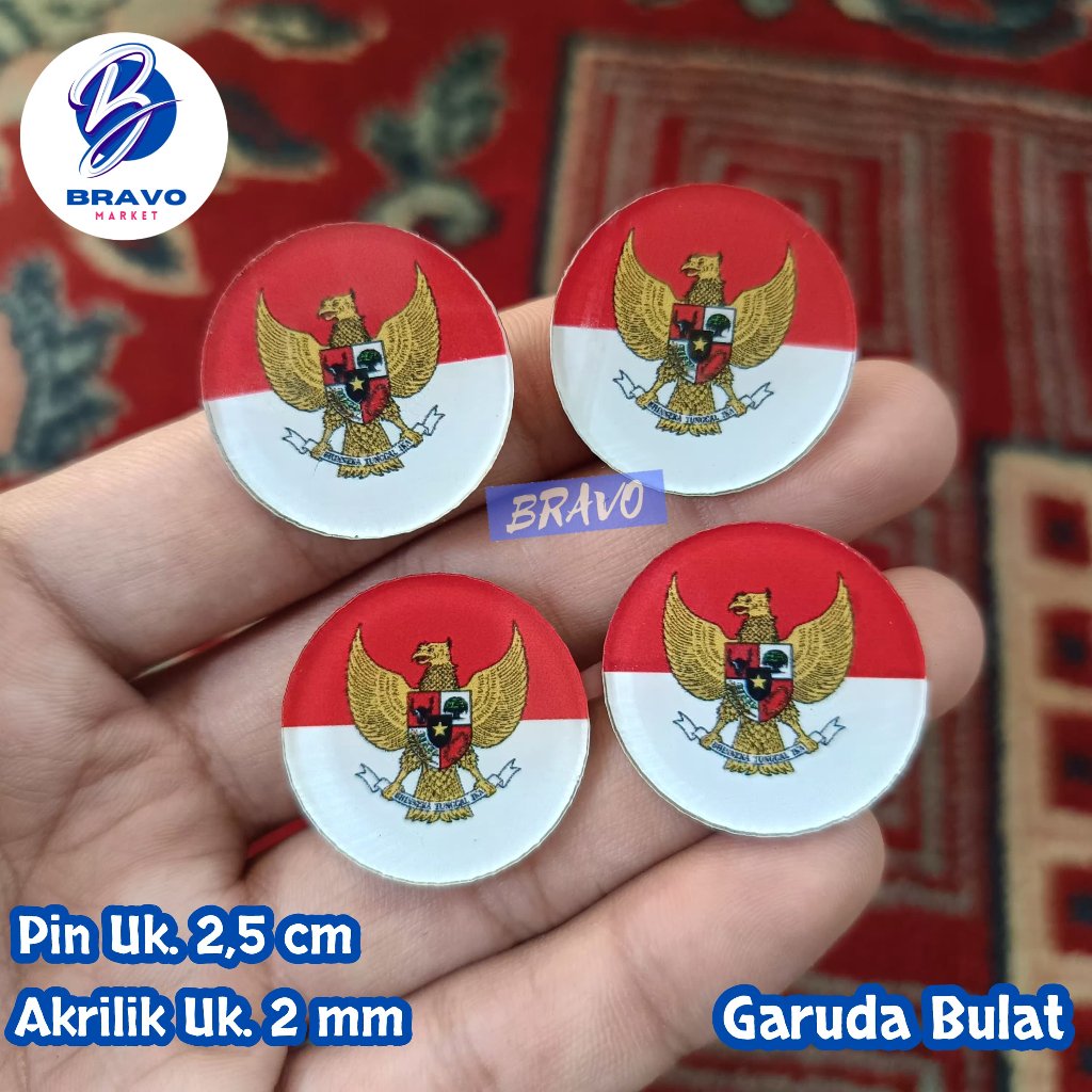 Jual PIN BROS AKRILIK / PIN AKRILIK / BROS AKRILIK PIN MOTIF BENDERA ...