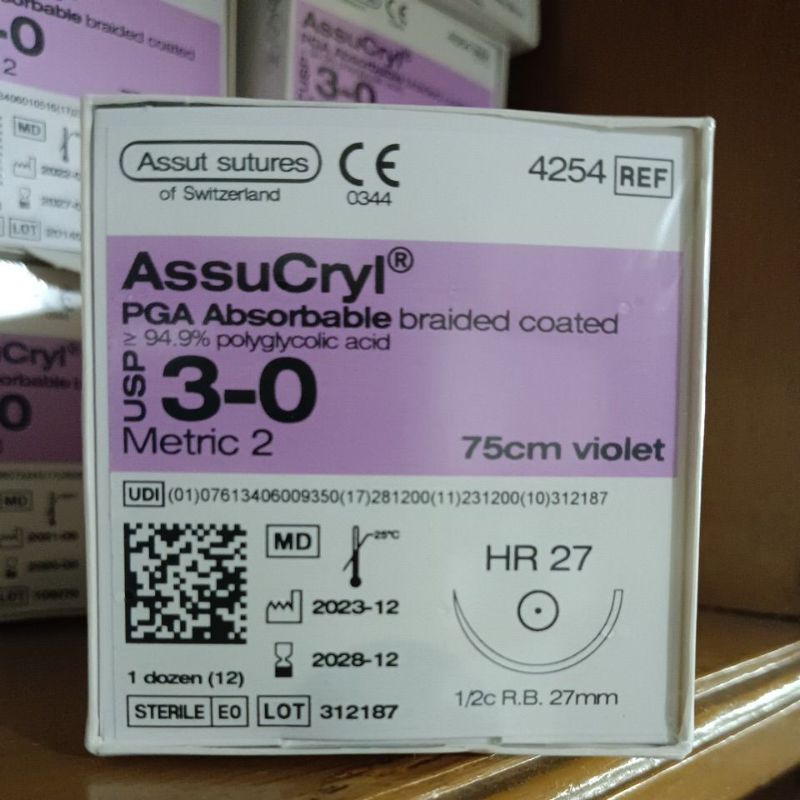 Jual AssuCryl 3/0 HR27 ref 4254 ( pga absorbable) | Shopee Indonesia