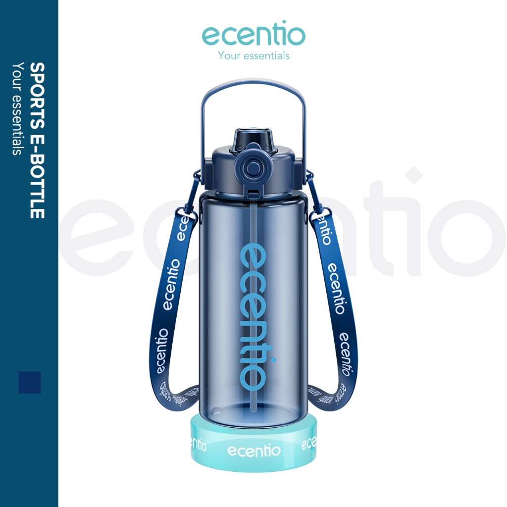 Jual ecentio botol minum 1 liter anti tumpah water bottle Bpa free ...