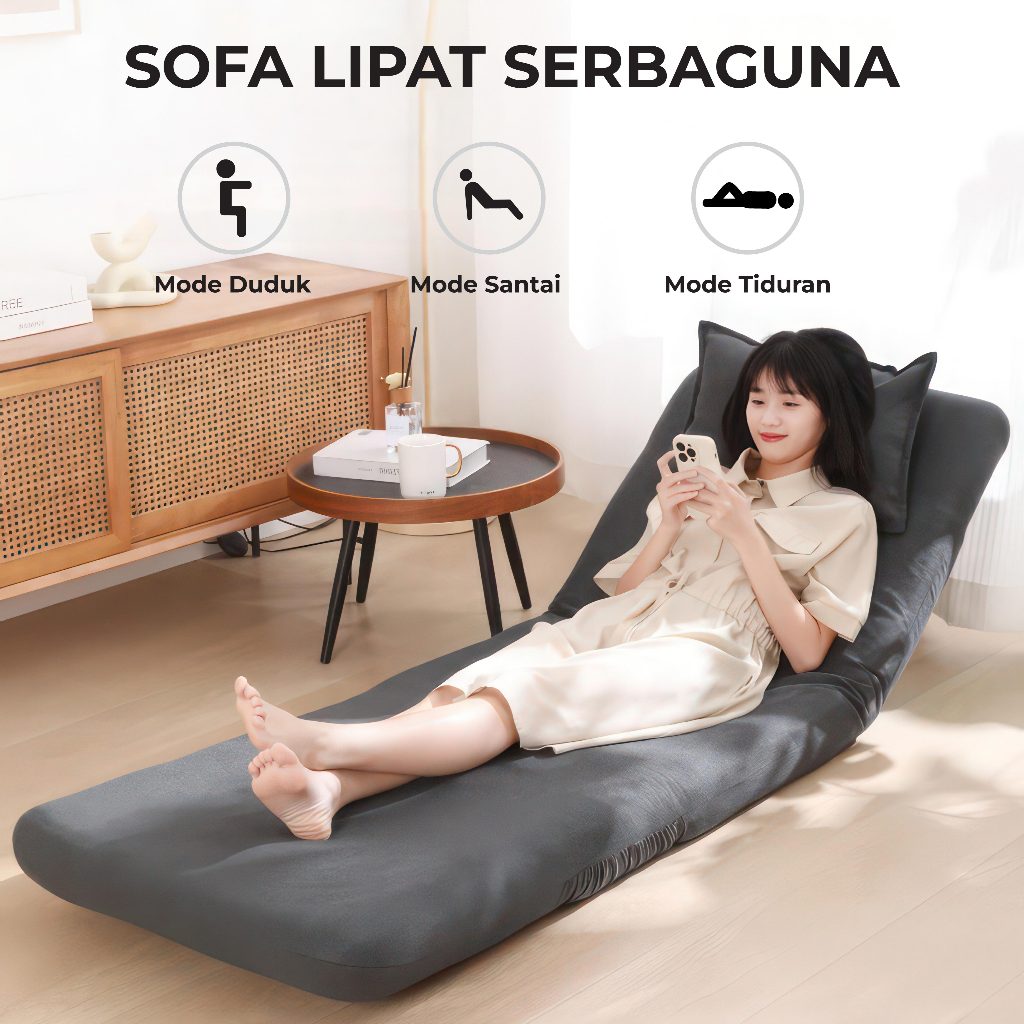 Jual Homedekor Sofa Lipat Lesehan Single Seat Kursi Lipat Sandaran Kursi Tatami Teras Minimalis ...