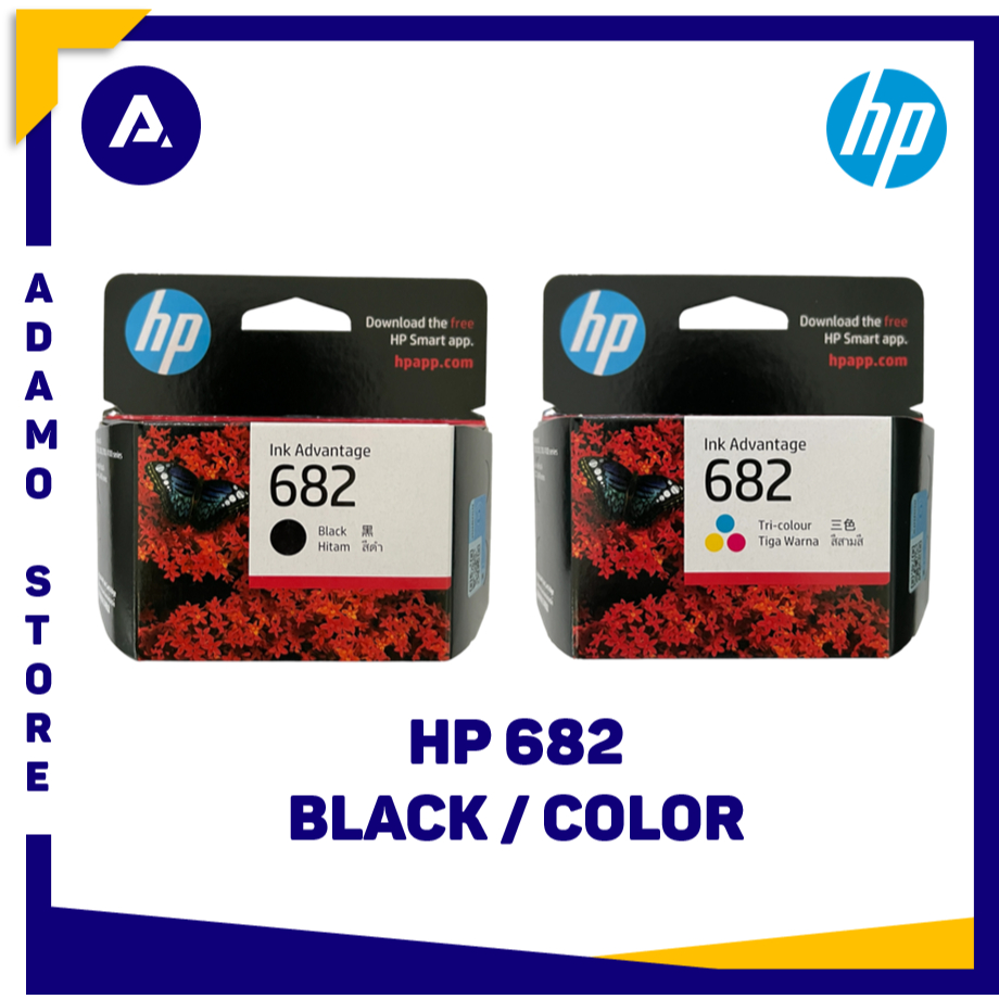 Jual Tinta HP 682 Black / Color Original Ink Cartridge | Shopee Indonesia