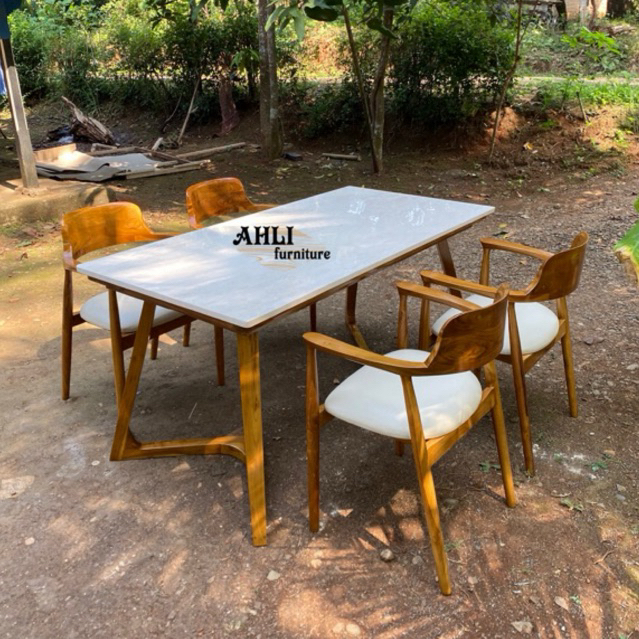 Jual Set Meja Makan K4 Kursi Hiroshima | Shopee Indonesia