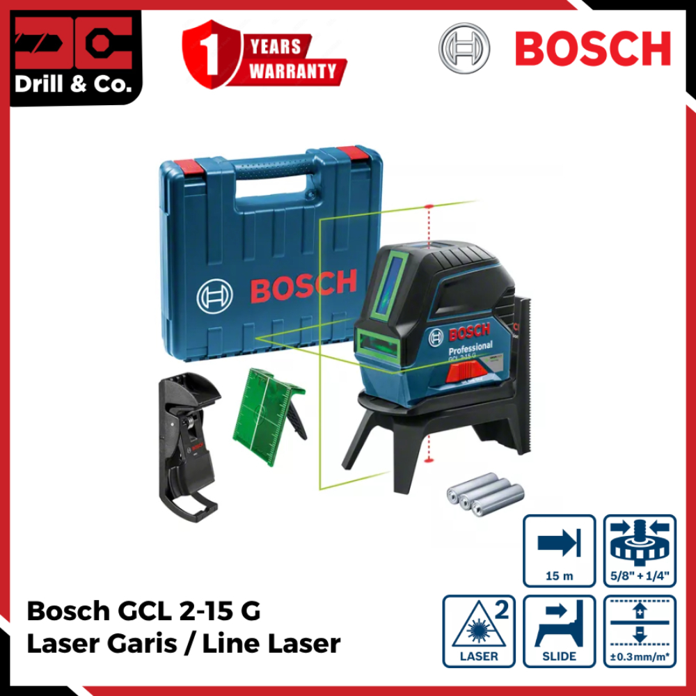 Jual Bosch GCL 2-15 G Green Laser Level / Leveling Laser Hijau | Shopee Indonesia