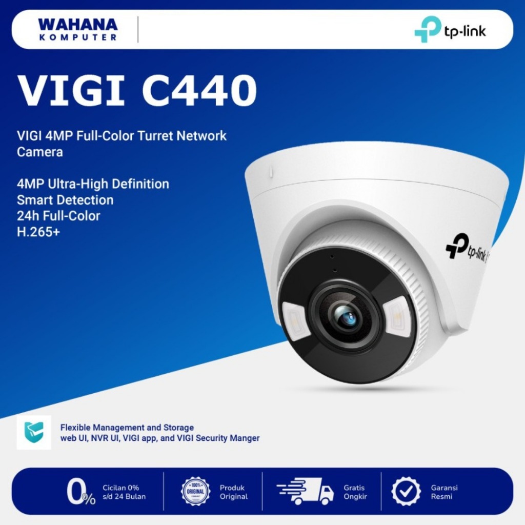 Jual TP-Link VIGI C440 4mm 4MP Full-Color Turret Network Camera ...