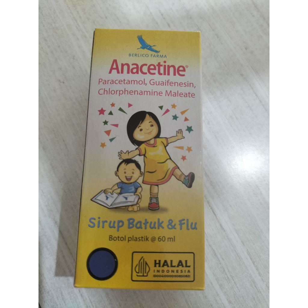 Jual Anacetin Sirup/ obat demam, batuk dan flu untuk anak - isi 60ml ...
