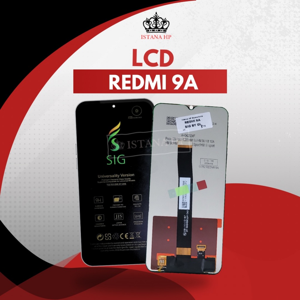 Jual LCD + TS XIAOMI REDMI 9A/REDMI 9C/REDMI 10A BLACK | Shopee Indonesia