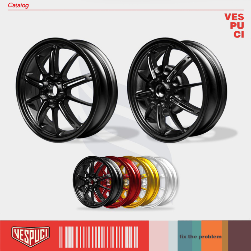 Jual Rims Velg Luigy Ring 12 Model Marus Drag CS-02 Vespa Matic Matik ...