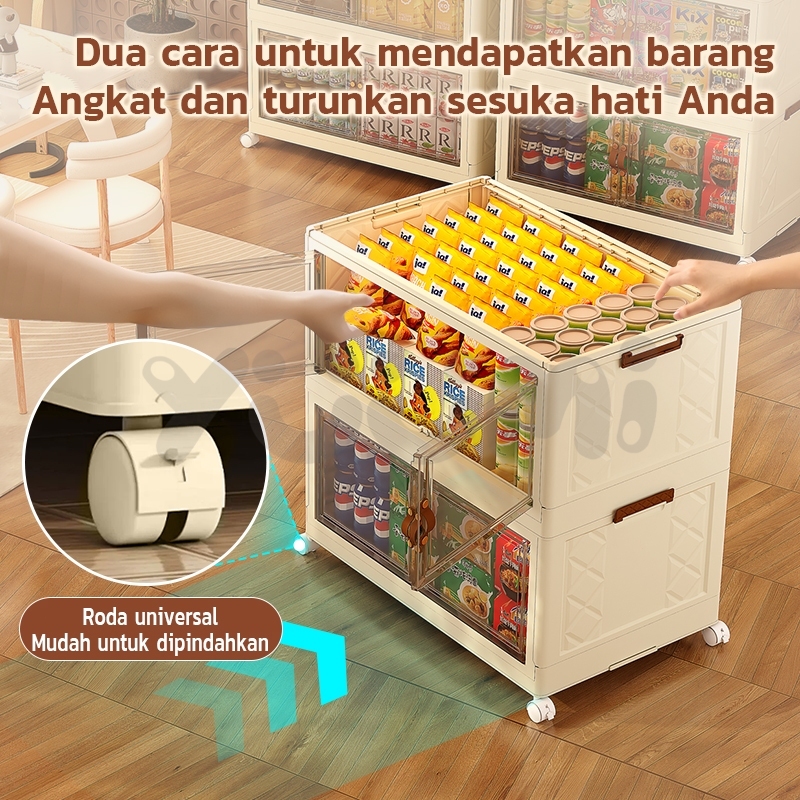 Jual lemari susun rak makanan ringan rak dapur rak troli rak makanan ...