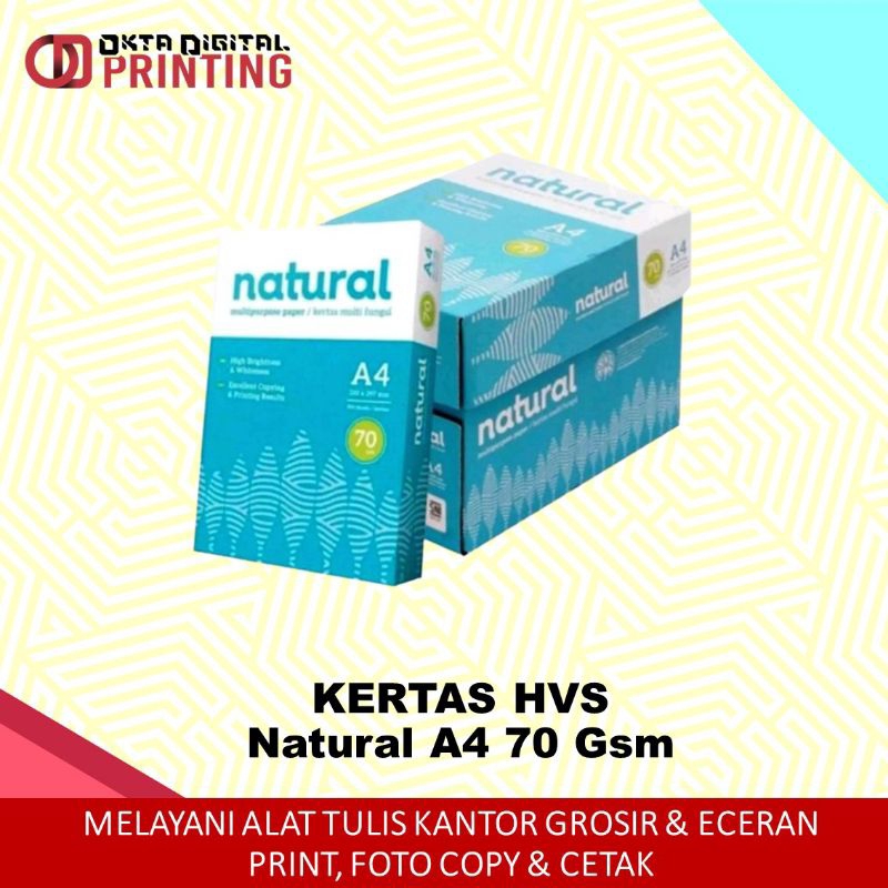 Jual KERTAS HVS NATURAL A4 70 GSM | Shopee Indonesia