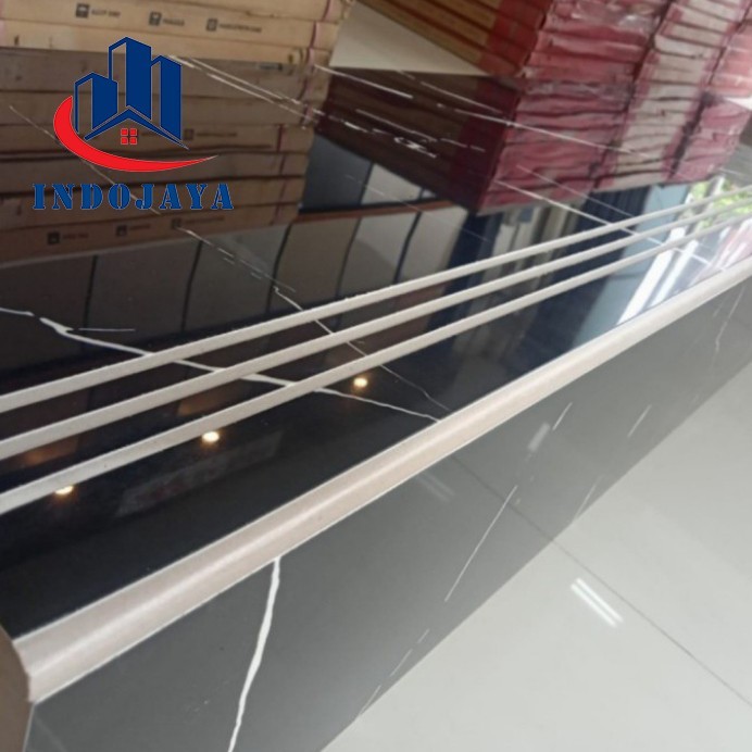 Jual granit tangga hitam motif marmer 30x80 30x90 30x100 30x120 custom ...