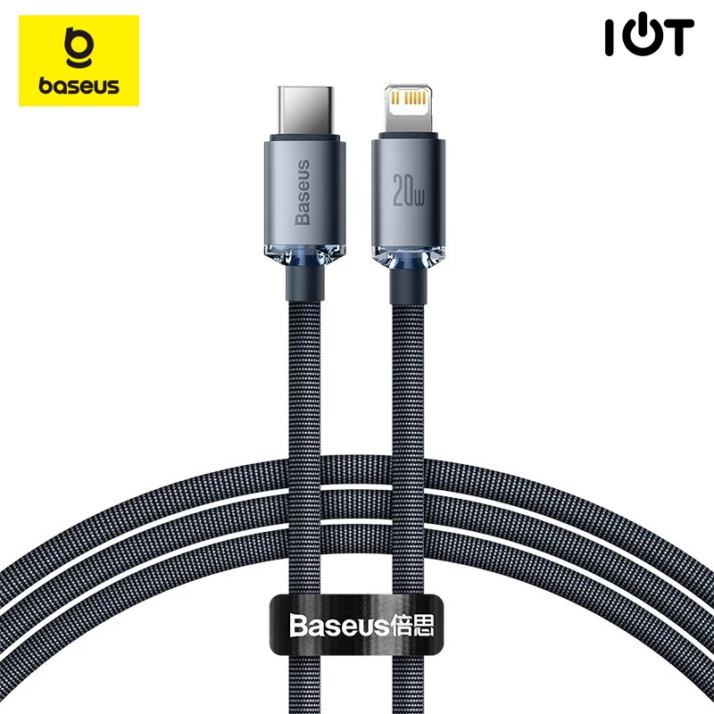 Jual Baseus Crystal Shine Series Kabel Charger Type C to Lightning For ...