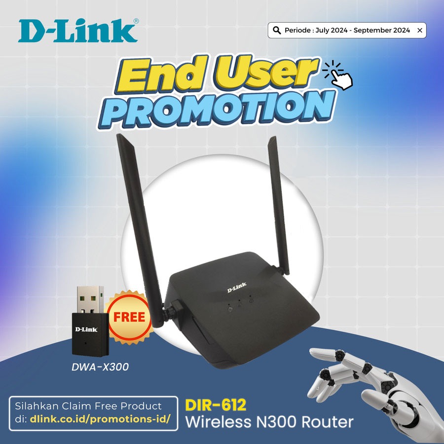 Jual D-Link DIR-612 N300 Wireless Fast Ethernet Router | Shopee Indonesia