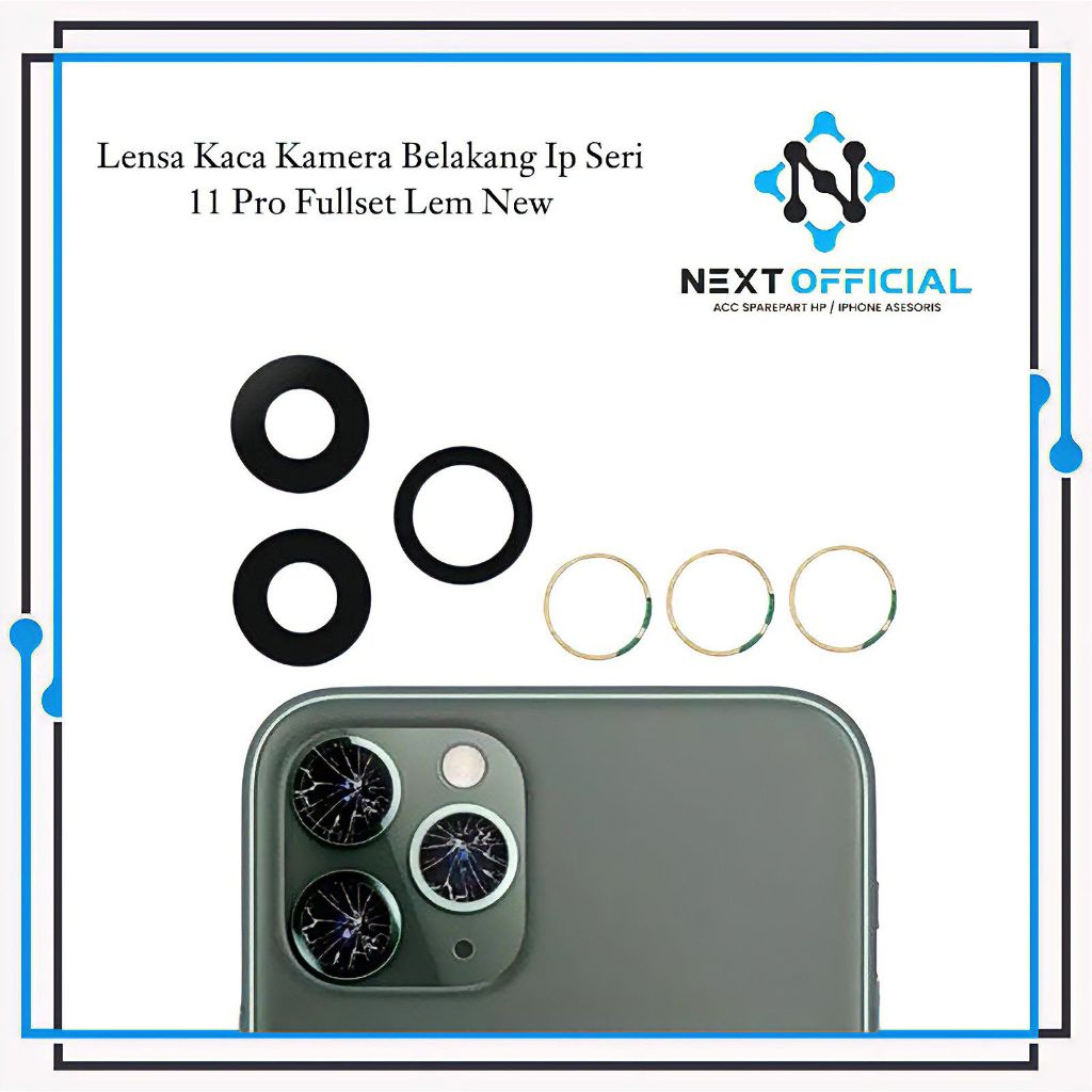 Jual Lensa Kaca Kamera Belakang Ip Seri 11 Pro Full Set Lem New ...