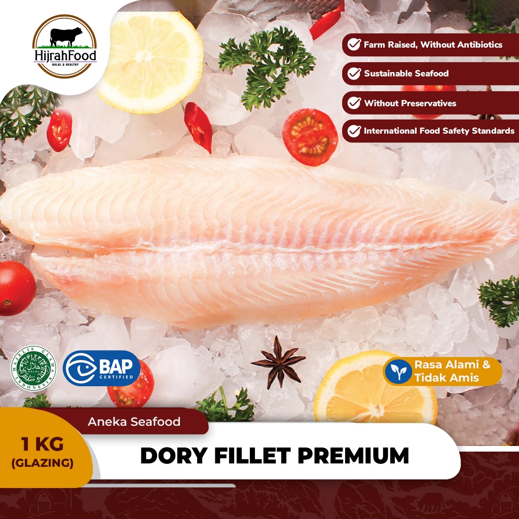 Jual Seafood Lovers Dory Fish Fillet Premium Ikan Dori Patin Pangasius ...