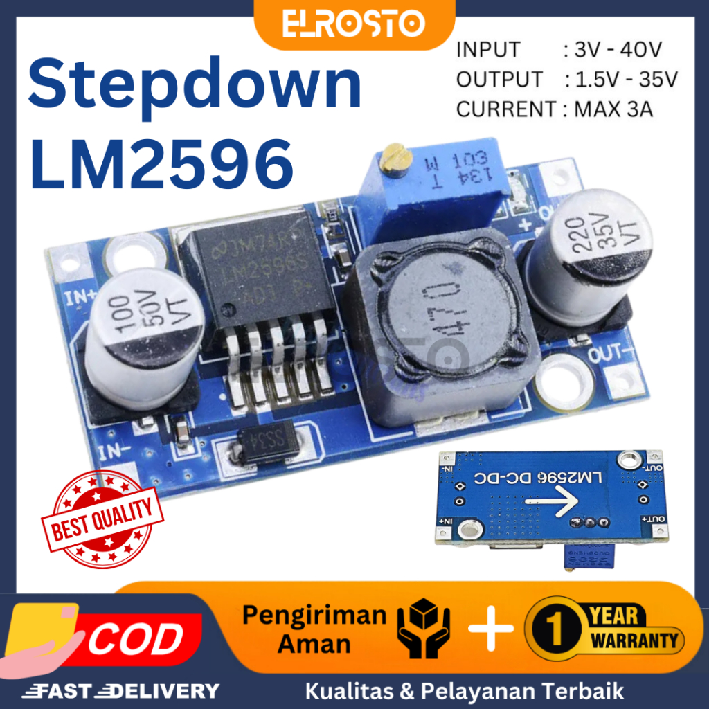 Jual ELROSTO LM2596 Module DC - DC step down | Shopee Indonesia