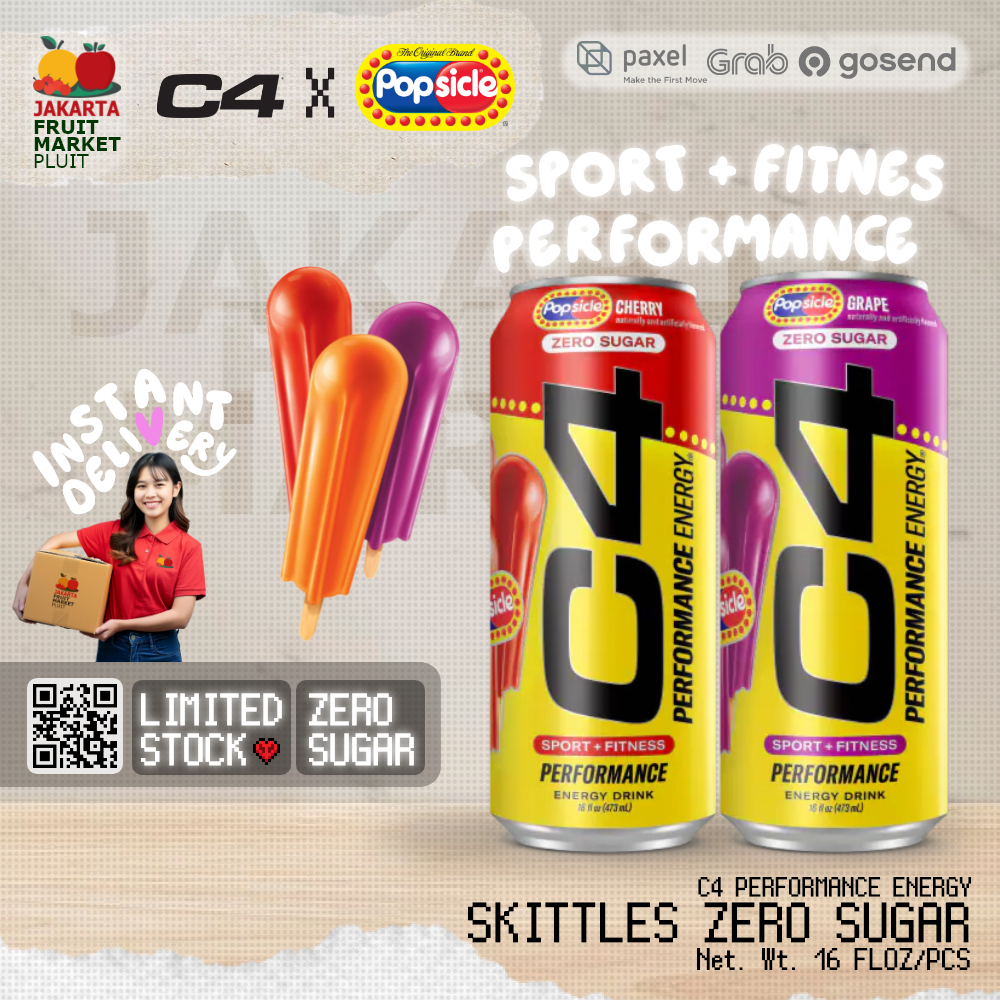 Jual C4 X POPSICLE zero sugar sport + fitness performance energy drink ...