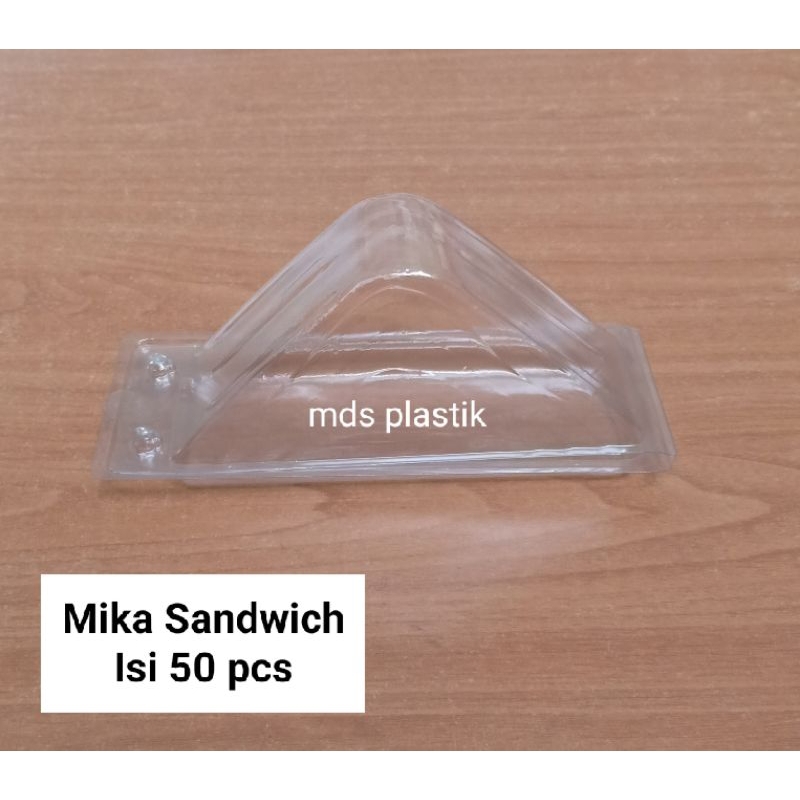 Jual MIKA TRAY SANDWICH SEGITIGA / MIKA ROTI PLASTIK ISI 25 | Shopee ...