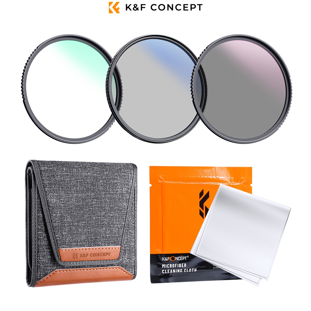Jual K&F Concept Filter Lensa 3in1 MCUV+CPL+ND4 with Lens Cleaning ...