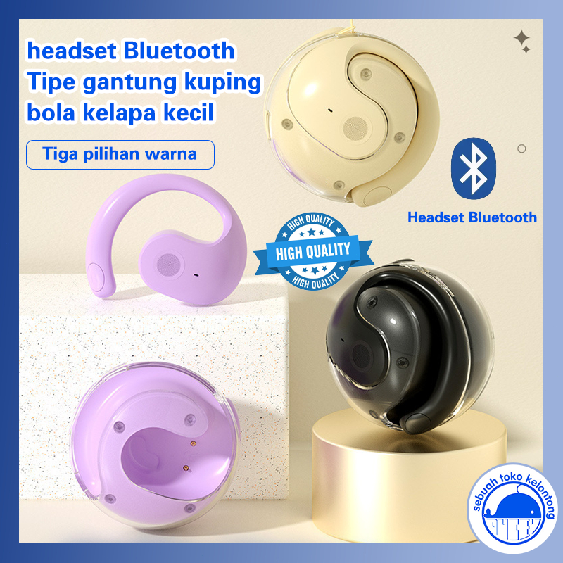 Jual Headset Bluetooth TWS gantung telinga bola kelapa kecil, konduksi ...