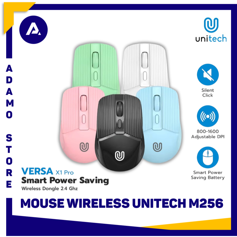 Jual Mouse Wireless + Bluetooth Unitech M256 Silent Click Slim Portable ...