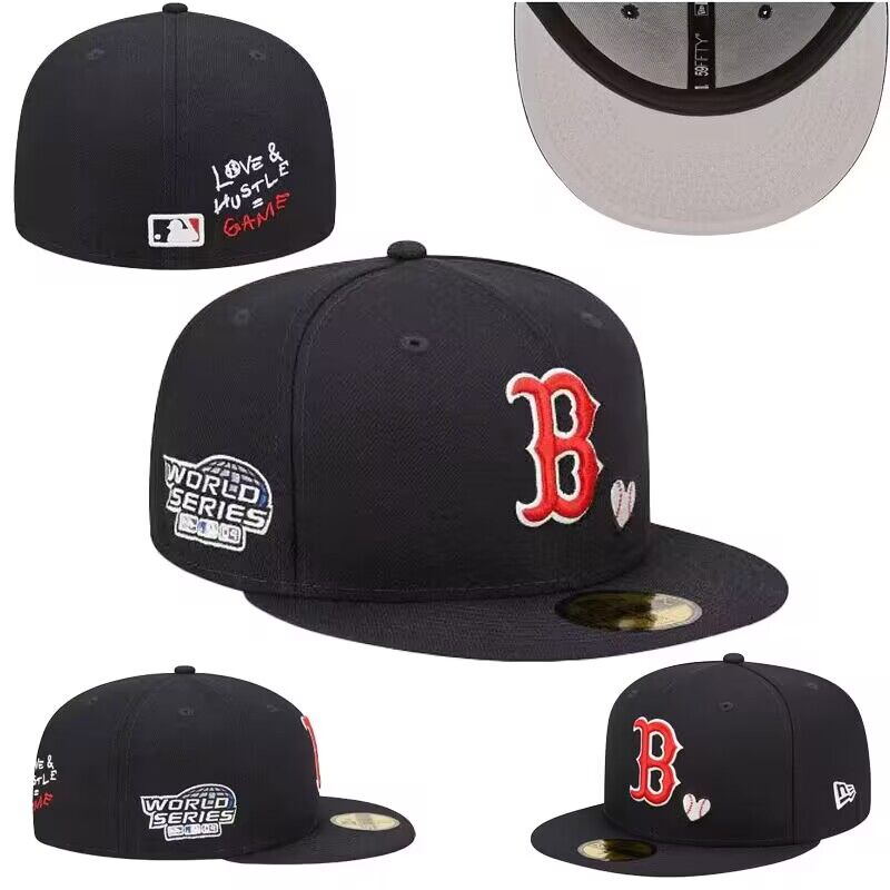 Jual Topi Build Up Boston Black Red World Series Love Baseball Bordir ...