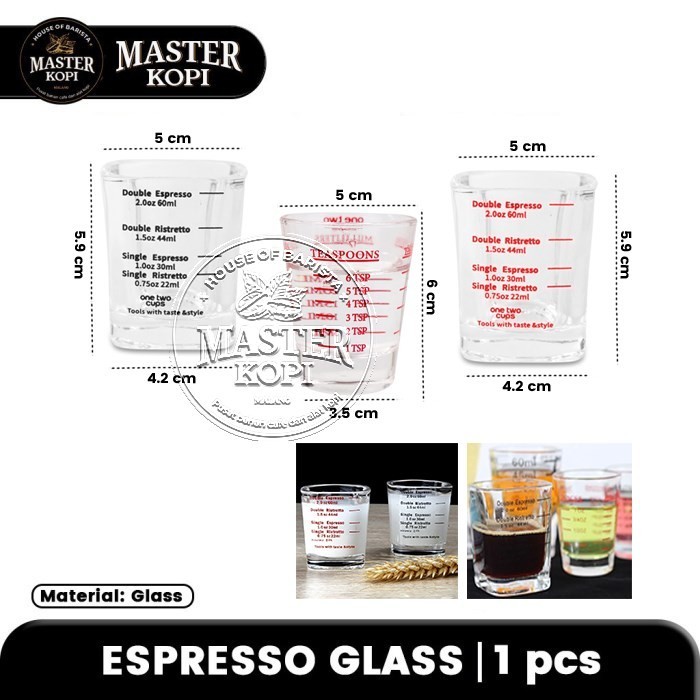 Jual Gelas Takar Espresso Shot Sloki Glass Coffee Mug Cup (1pcs ...