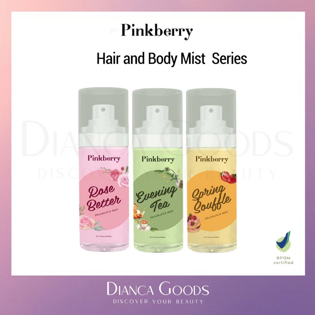 Jual PINKBERRY Hair and Body Mist 100ml Series | Evening Tea / Rose ...