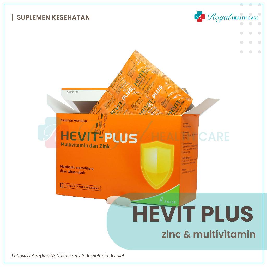 Jual HEVIT PLUS STRIP 10 KAPLET Multivitamin dan Mineral Untuk Daya ...