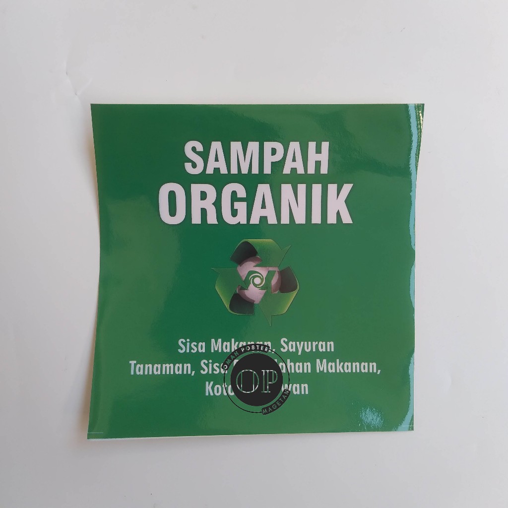 Jual Stiker Sampah Organik - Label Sampah Organik - Limbah Sampah ...