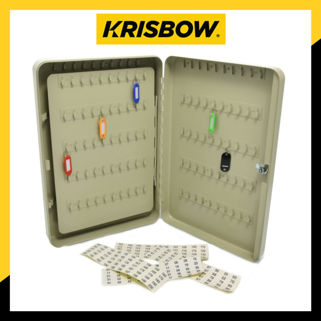 Jual Krisbow Kotak Kunci/Key Box Berdaya Tampung 200 Kunci - Krem ...