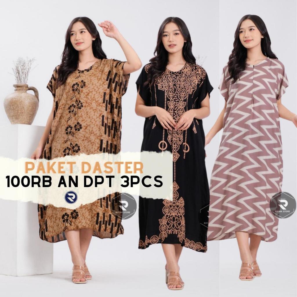 Jual Rifina Store Paket 3pcs Daster Lowo Capucino Series Jumbo Hitam ...
