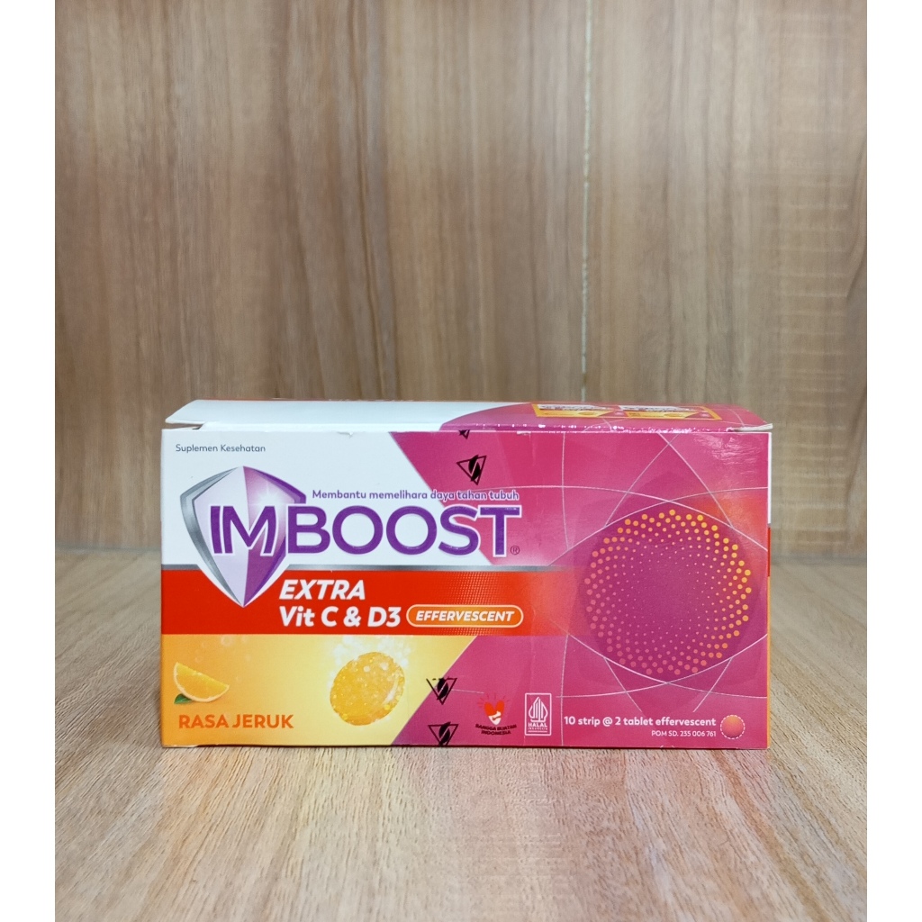Jual Imboost EXTRA Effervescent With Vitamin C Rasa Jeruk (1 strip @ 2 ...