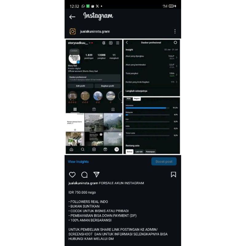 Jual AKUN INSTAGRAM | Shopee Indonesia
