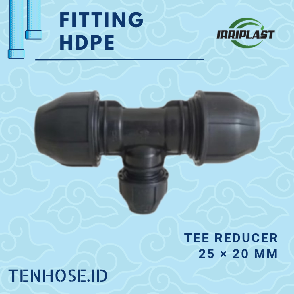 Jual Fitting HDPE Tee Reducer Compress Ukuran 25 MM × 20 MM (3/4" × 1/2 ...