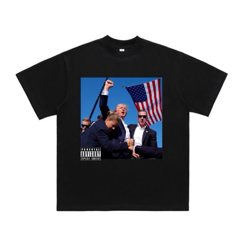 Jual T-Shirt Trump Album Cover Black premium| Kaos Pria Hitam Presiden ...