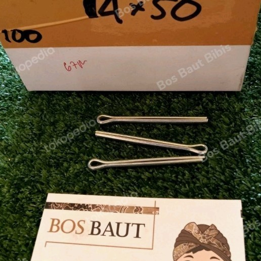 Jual Split Pen / Cotter Pin / Lock Pin M4 x 50 (5 / 32 x 2) Besi ...
