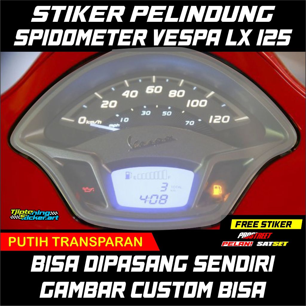 Jual STIKER SPEEDOMETER TRANSPARAN VESPA MATIC - VESPA LX 125 | Shopee ...