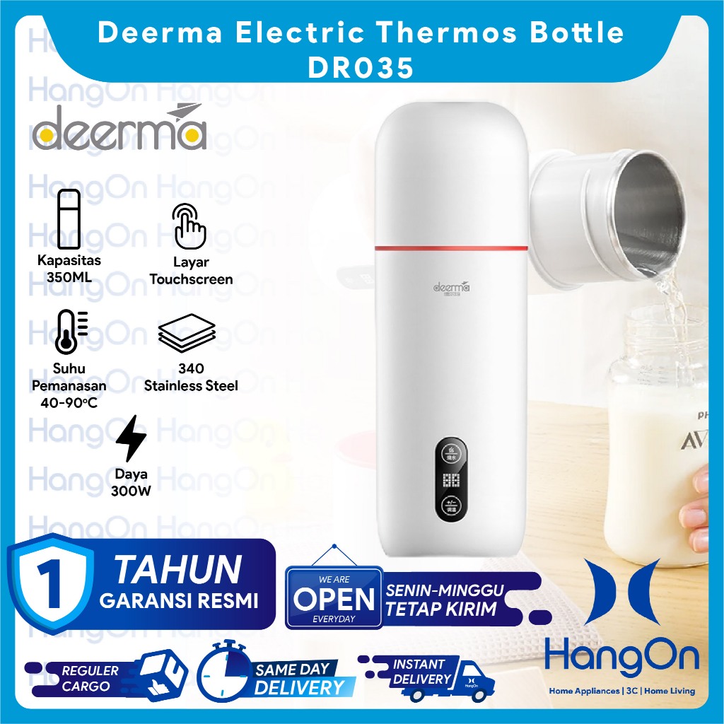 Jual Deerma DR035 Thermos Bottle Heating Kettle Teko Listrik Portable 350ml | Shopee Indonesia