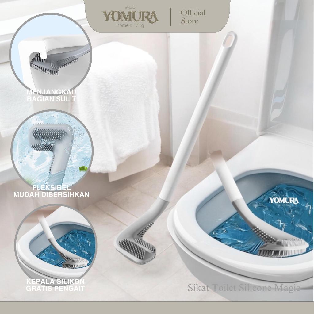 Jual YOMURA Sikat Toilet WC Silikon Magic Brush Silicone Closet Kloset ...