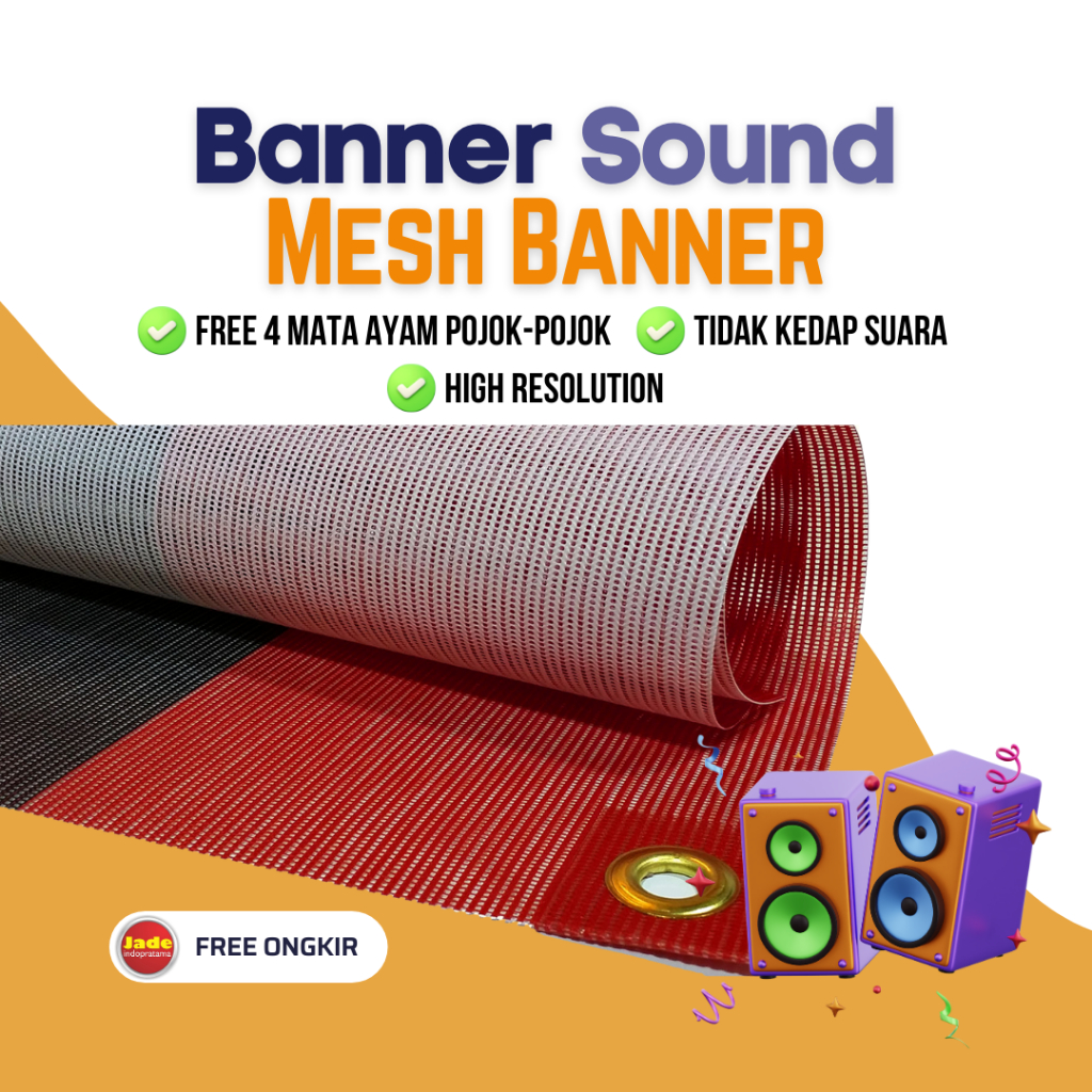 Jual [FREE FINISHING] BANNER MURAH SOUND MESH BANNER JARING LUBANG ...