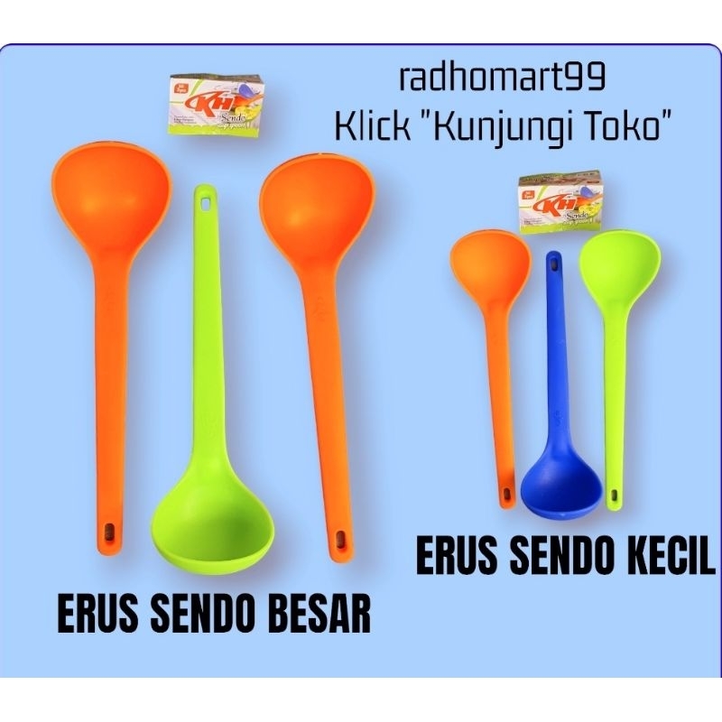 Jual ERUS SENDO / CENTONG SAYUR KECIL & BESAR PLASTIK 3PCS (KH ...
